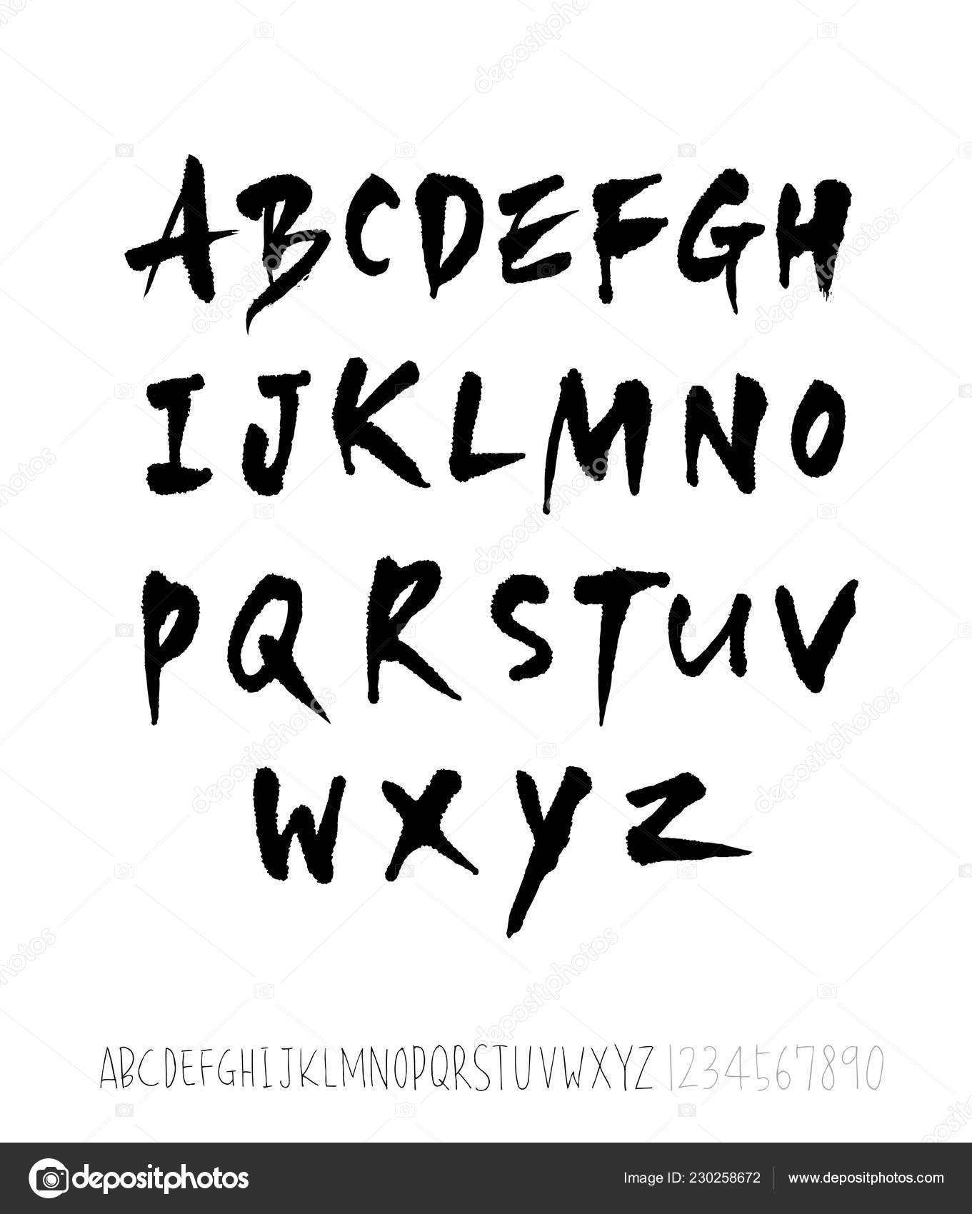 Vector Fonts Handwritten Calligraphy Stock Vector Image by ...