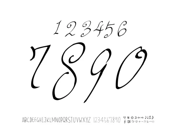 Calligraphy Fonts Numbers