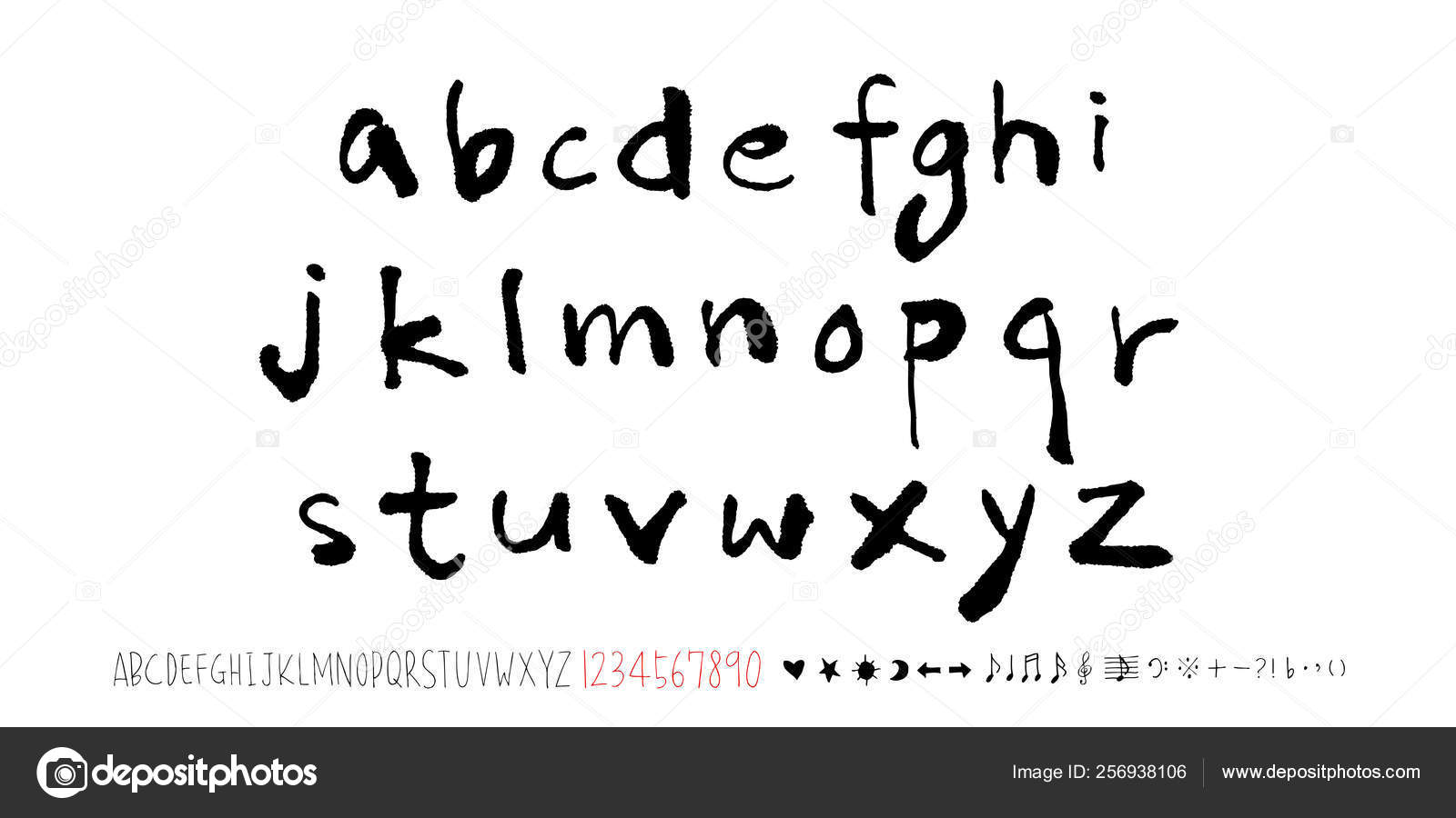 Vector Fonts Handwritten Calligraphy Stock Vector by ©hiphopseohwa ...