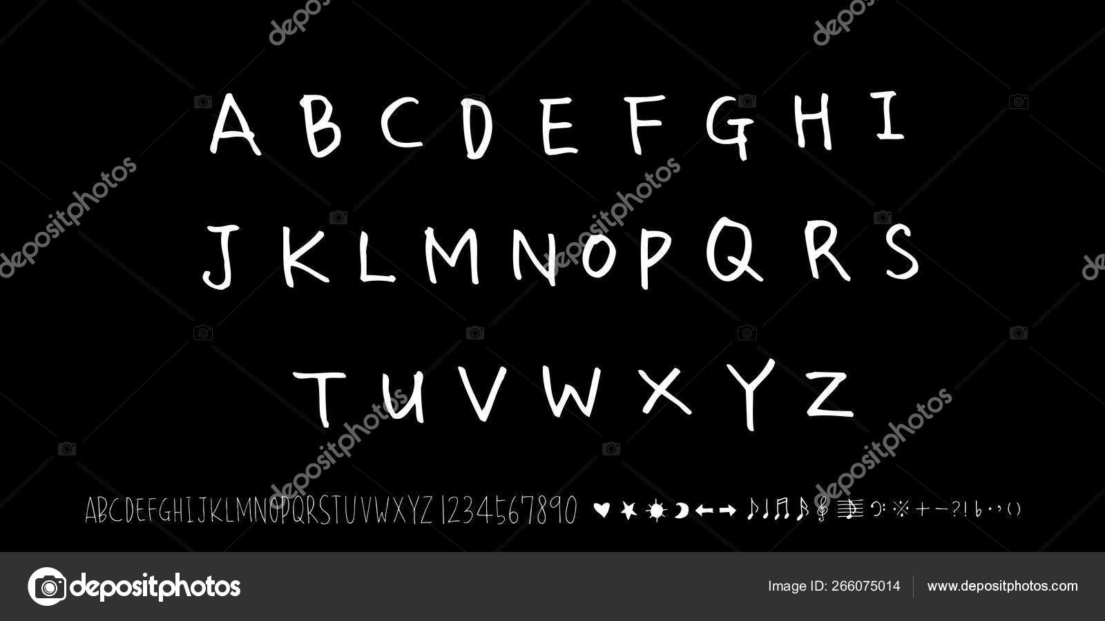 Vector Fonts Handwritten Calligraphy Stock Vector by ©hiphopseohwa ...