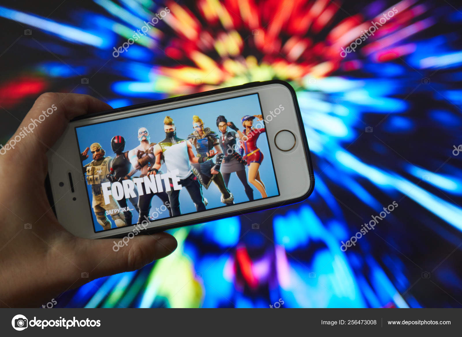 San Francisco, CA USA - April 2019: hand holding a phone with a ...