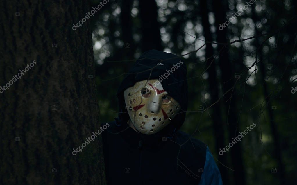 Miami, Florida, EE.UU. - 3 de mayo de 2019. Viernes 13 máscara de ...