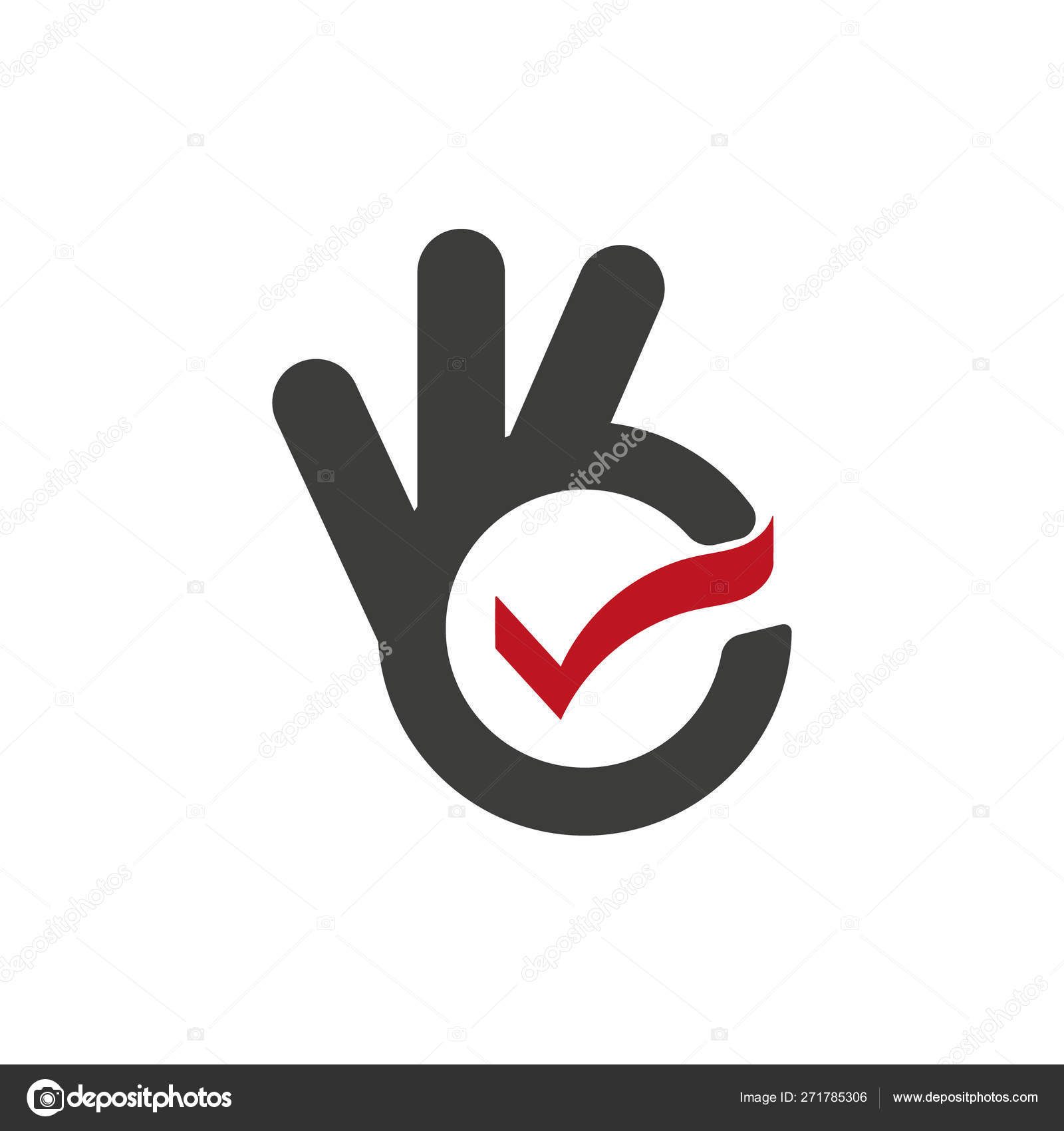 Good check logo design template white background.. Stock Vector Image ...