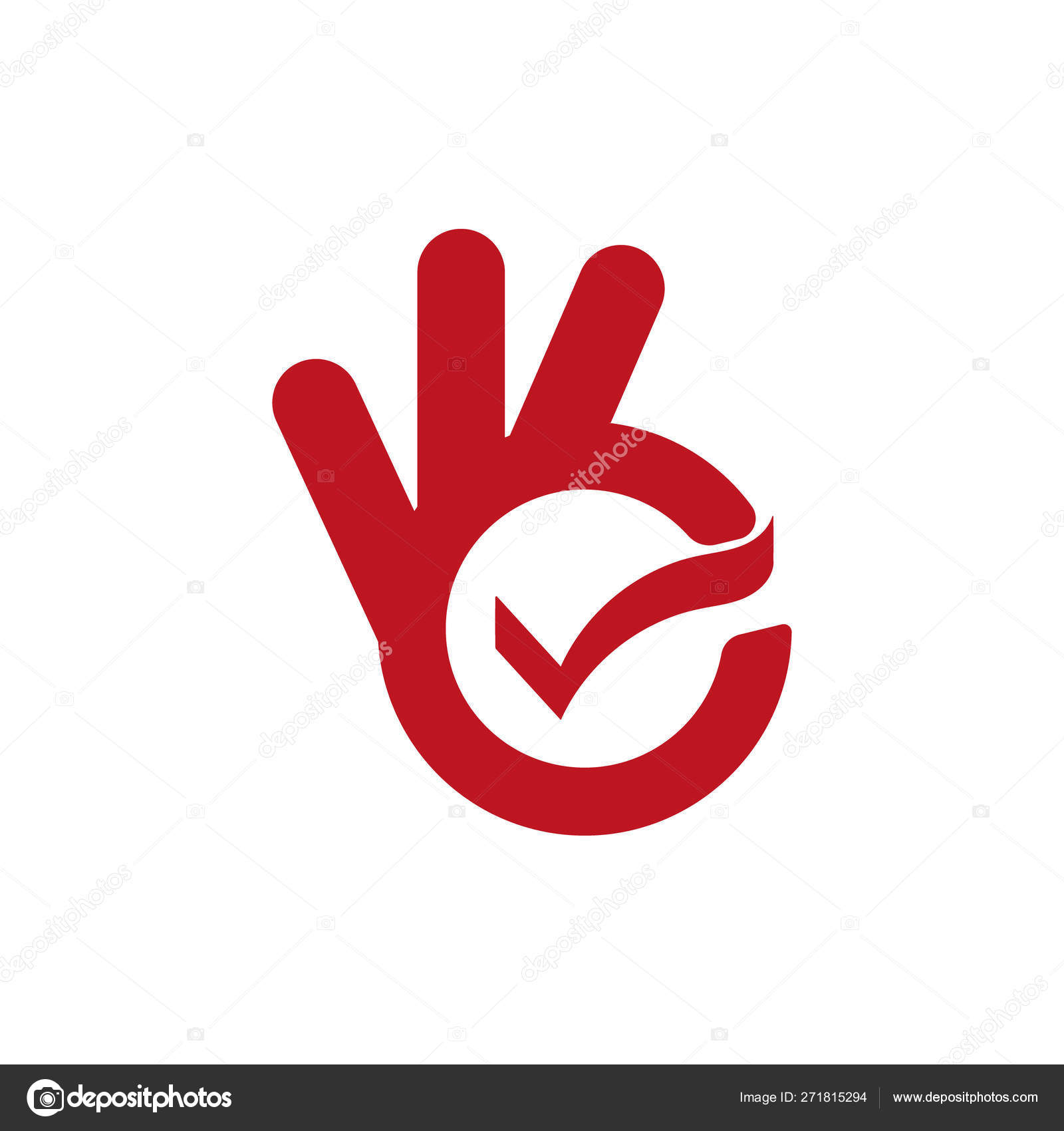 Thumb up ok sign vector illustration isolated on white background Stock ...