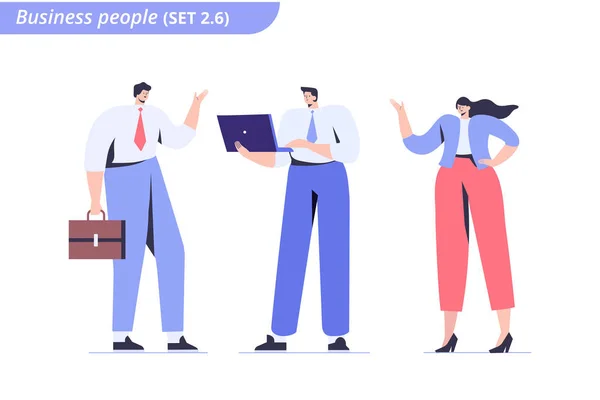 Male Female Business People Flat Vector Characters Your Scenes