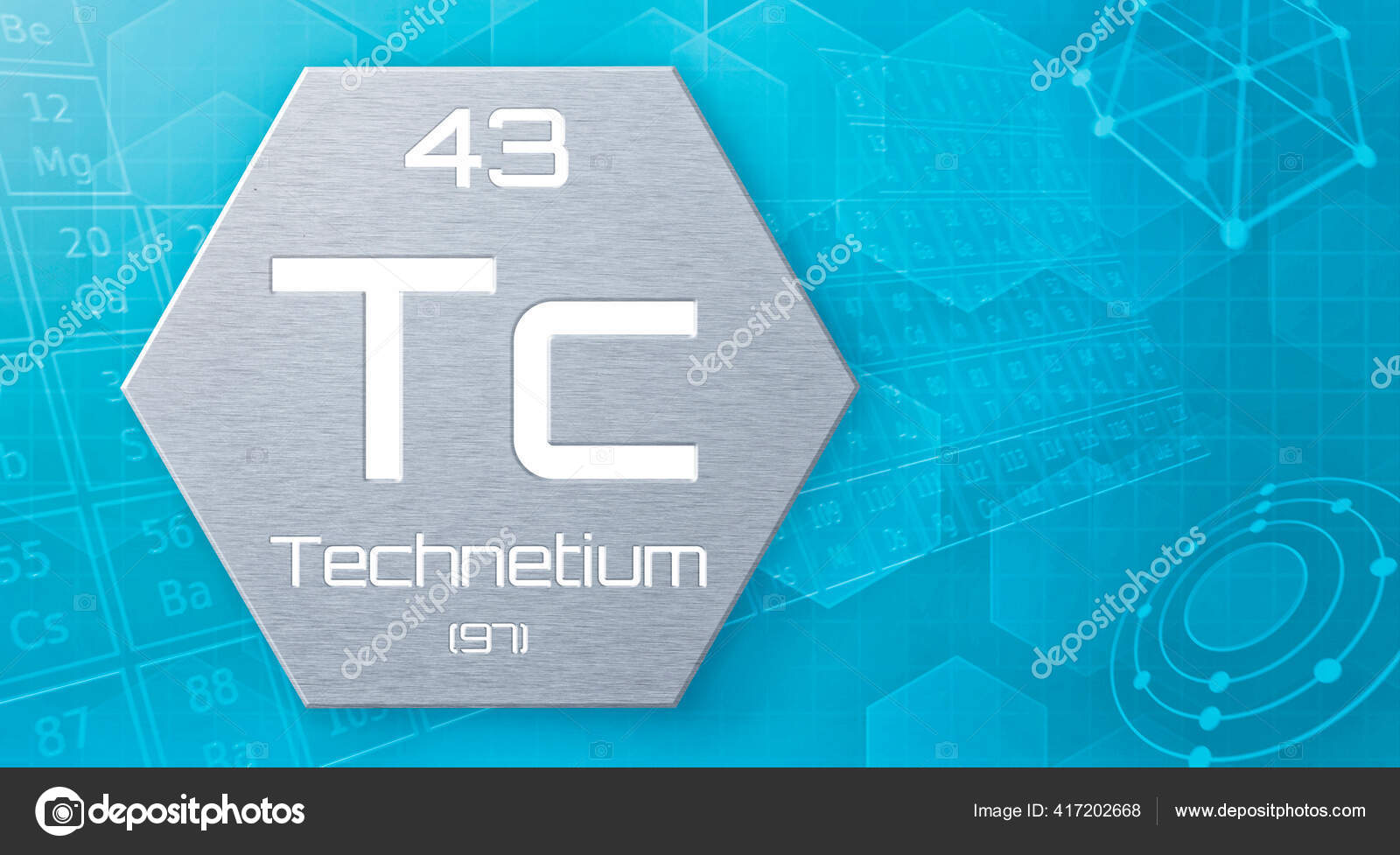 Chemical Element Periodic Table Technetium — Stock Photo © Zerbor ...