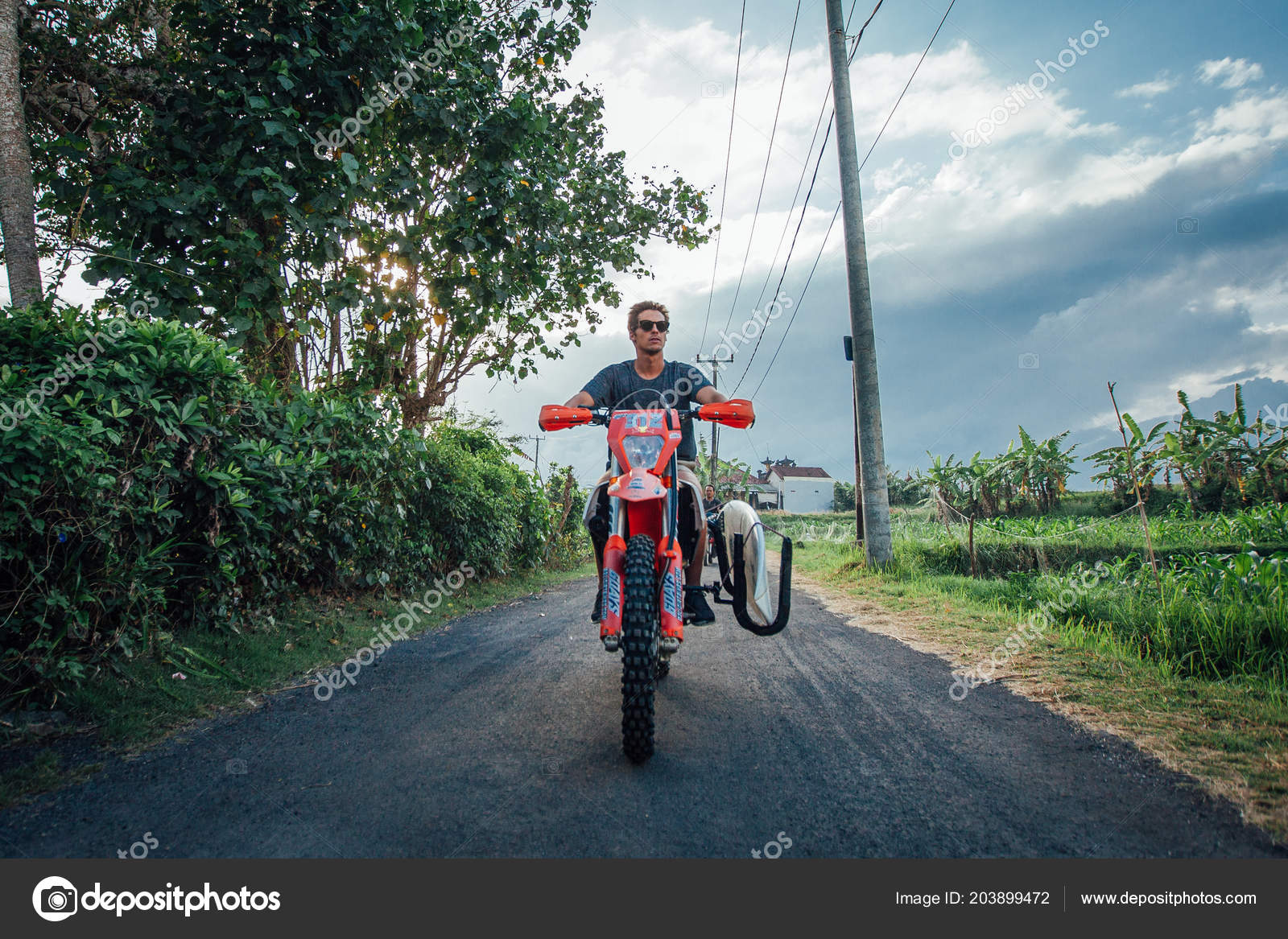 Young Man Riding Big Bike Motorcycle Asphalt Road – Stock Editorial ...