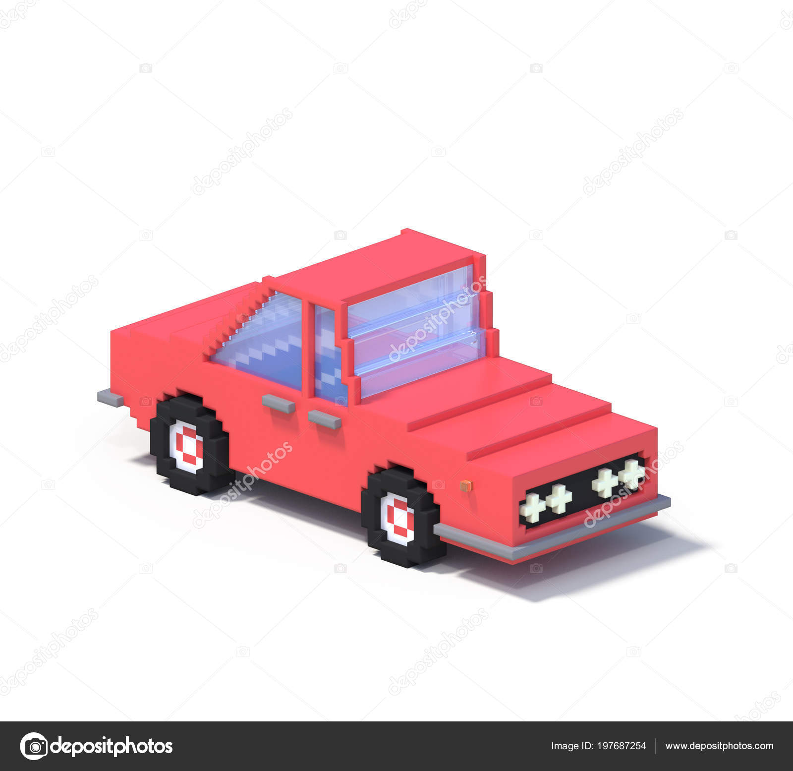 Rendering Set Flat Isometric Block Car Infographic Concept Custom City ...