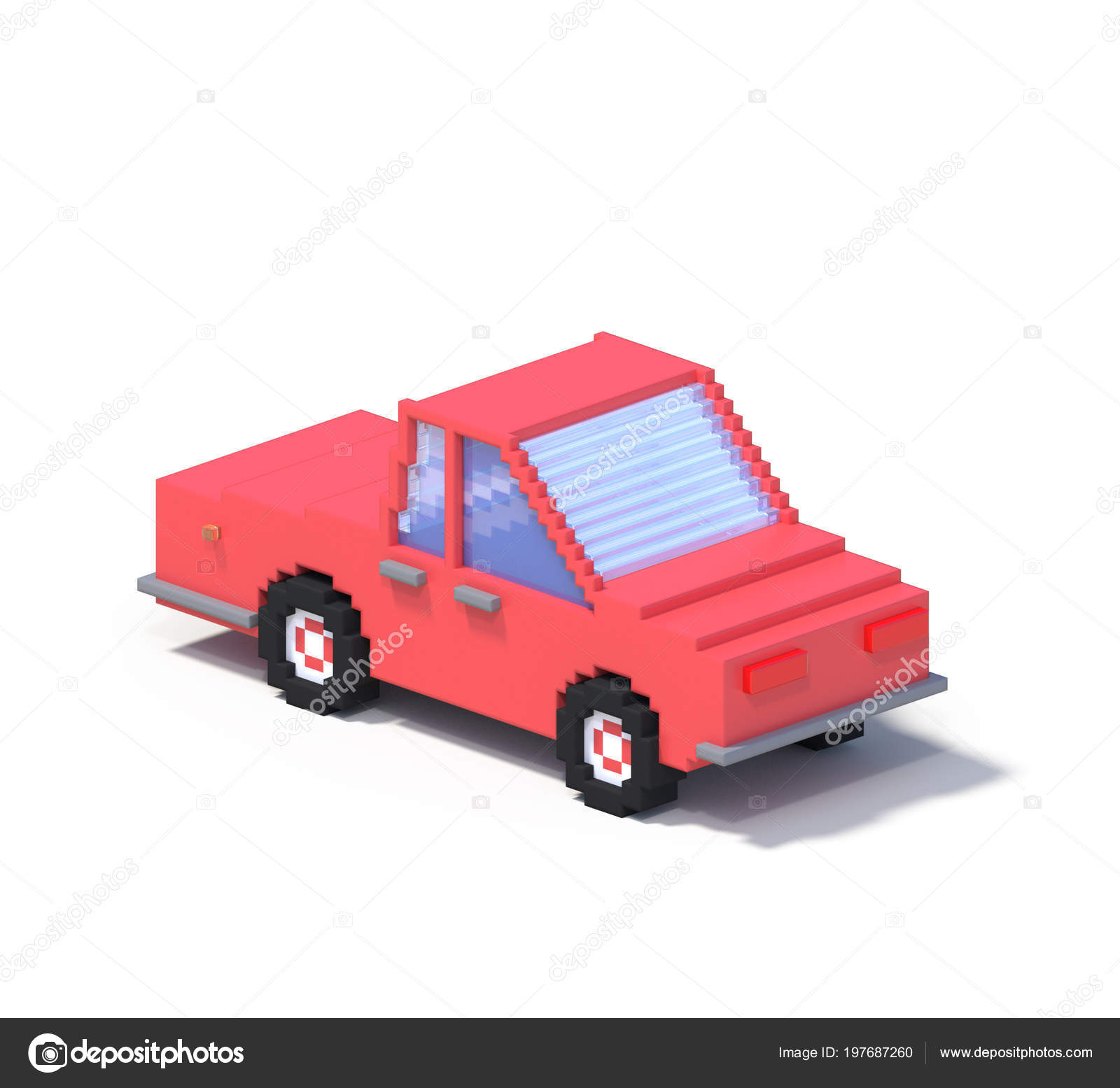 Rendering Set Flat Isometric Block Car Infographic Concept Custom City ...