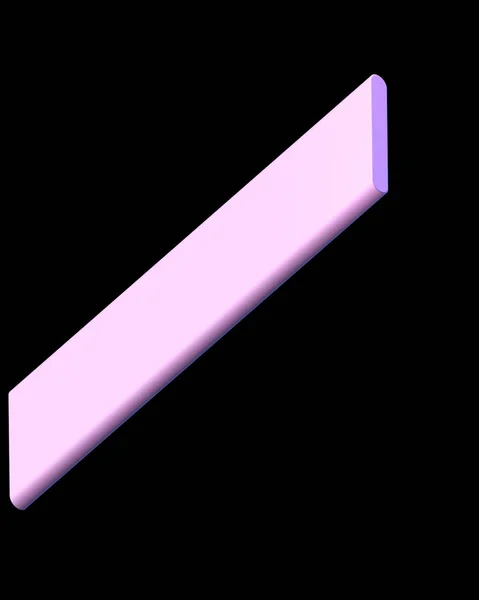 3d text. Rendering of extra long bold letter L isolated on black ...