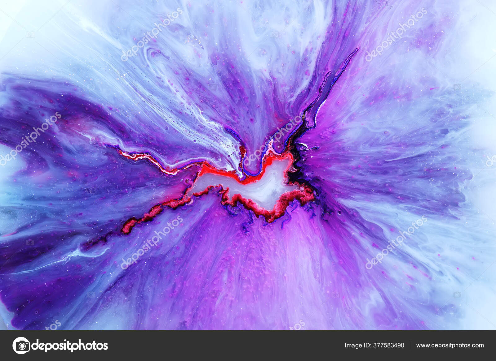 Part Original Epoxy Resin Art Macro Photo Stock Illustration By