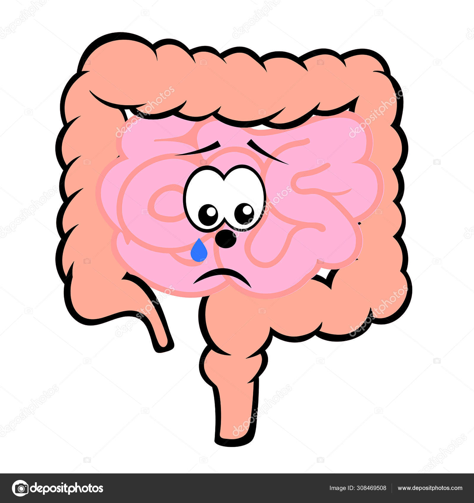 Large Intestine Cartoon