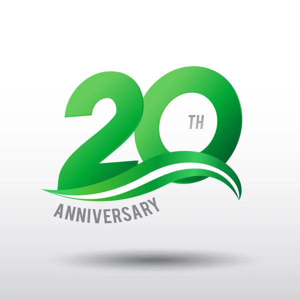 Years Green Anniversary Logo Decorative Background Stock Vector by ...