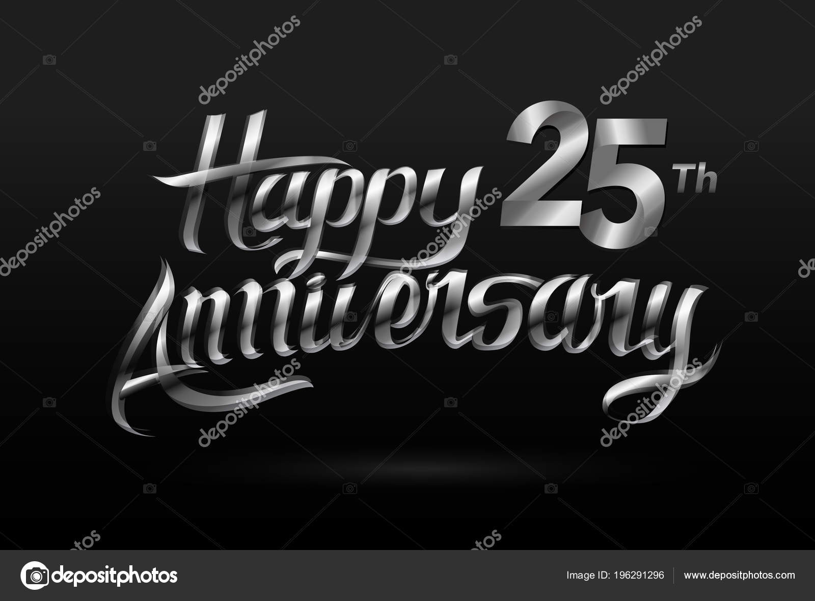 Years Silver Anniversary Logo Anniversary Decorative Background ⬇ ...