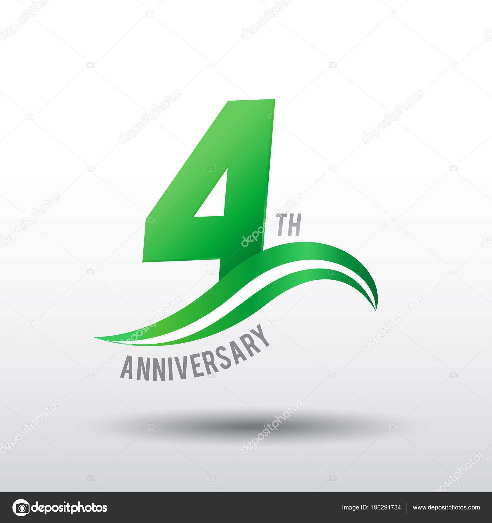 Years Green Anniversary Logo Decorative Background Stock Vector by ...