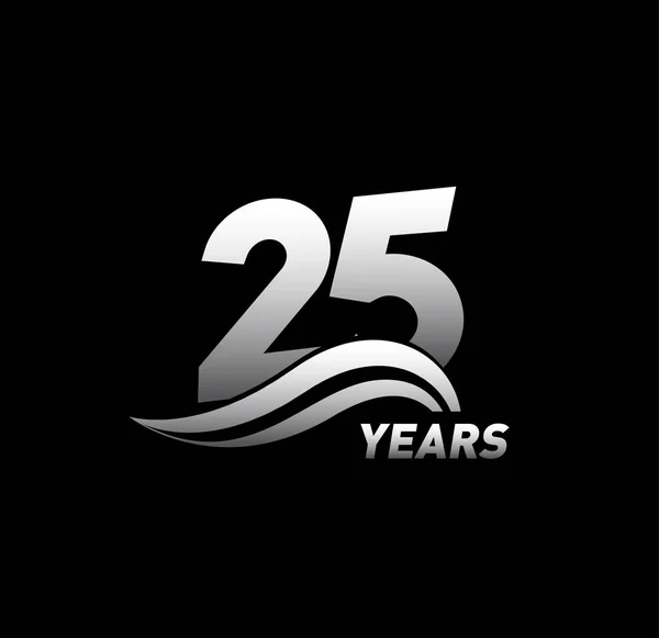 Years Silver Anniversary Logo Decorative Background Stock Vector Image ...