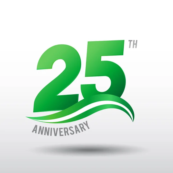 Years Green Anniversary Logo White Background Stock Vector by ...