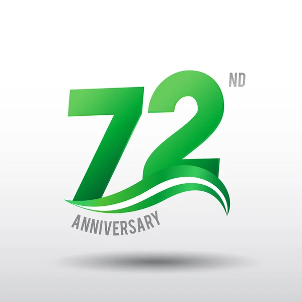 Years Green Anniversary Logo White Background Stock Vector by ...