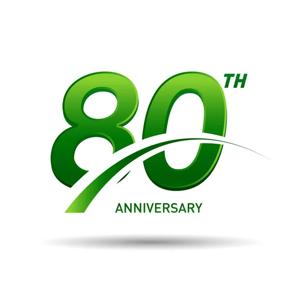 Years Green Anniversary Logo White Background Stock Vector by ...