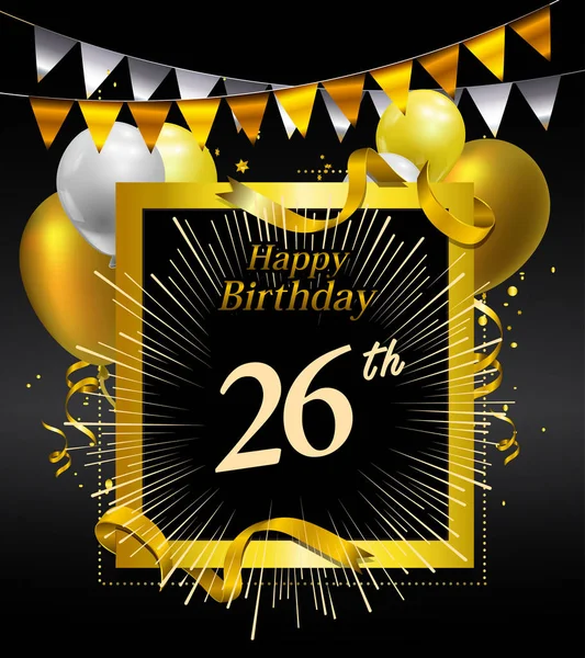 26 ans anniversaire images vectorielles, 26 ans anniversaire vecteurs ...
