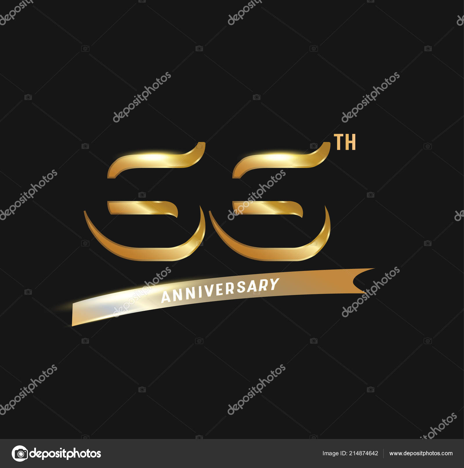 Years Golden Anniversary Logo Decorative Background Stock Vector by ...