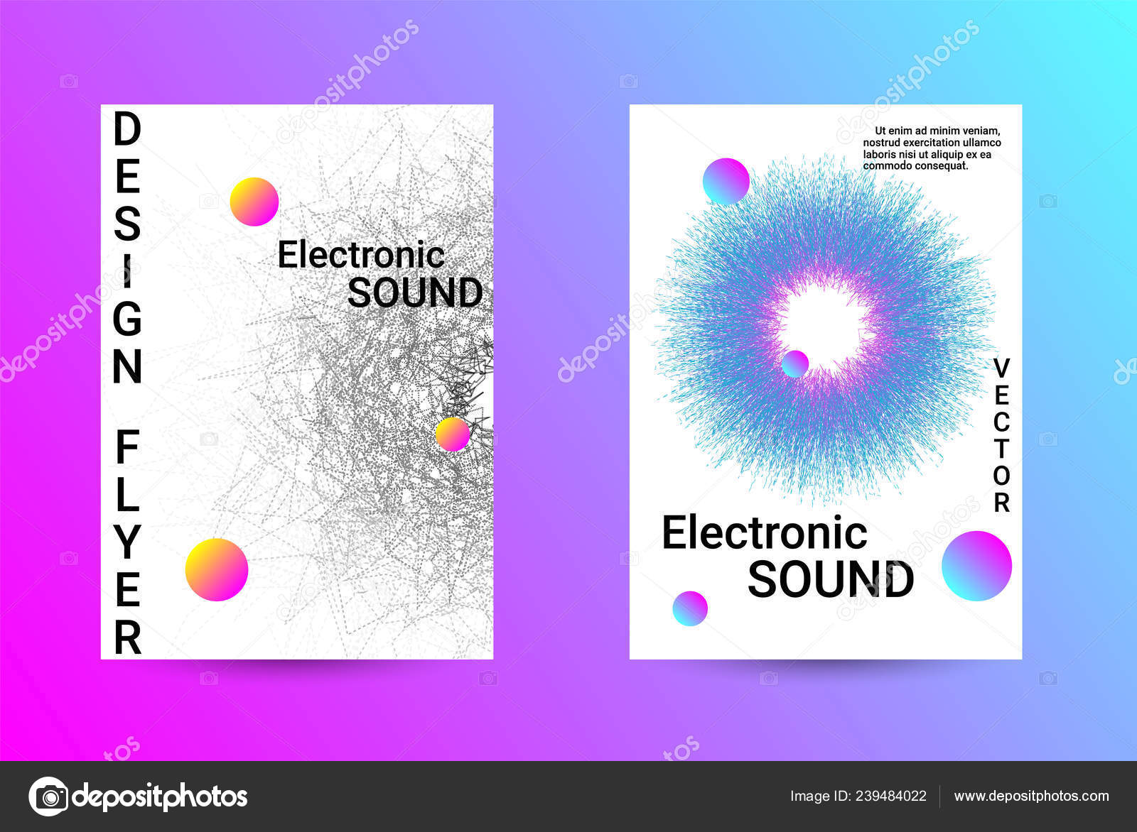 Sound flyer for creating a fashionable cover Stock Vector Image by ...