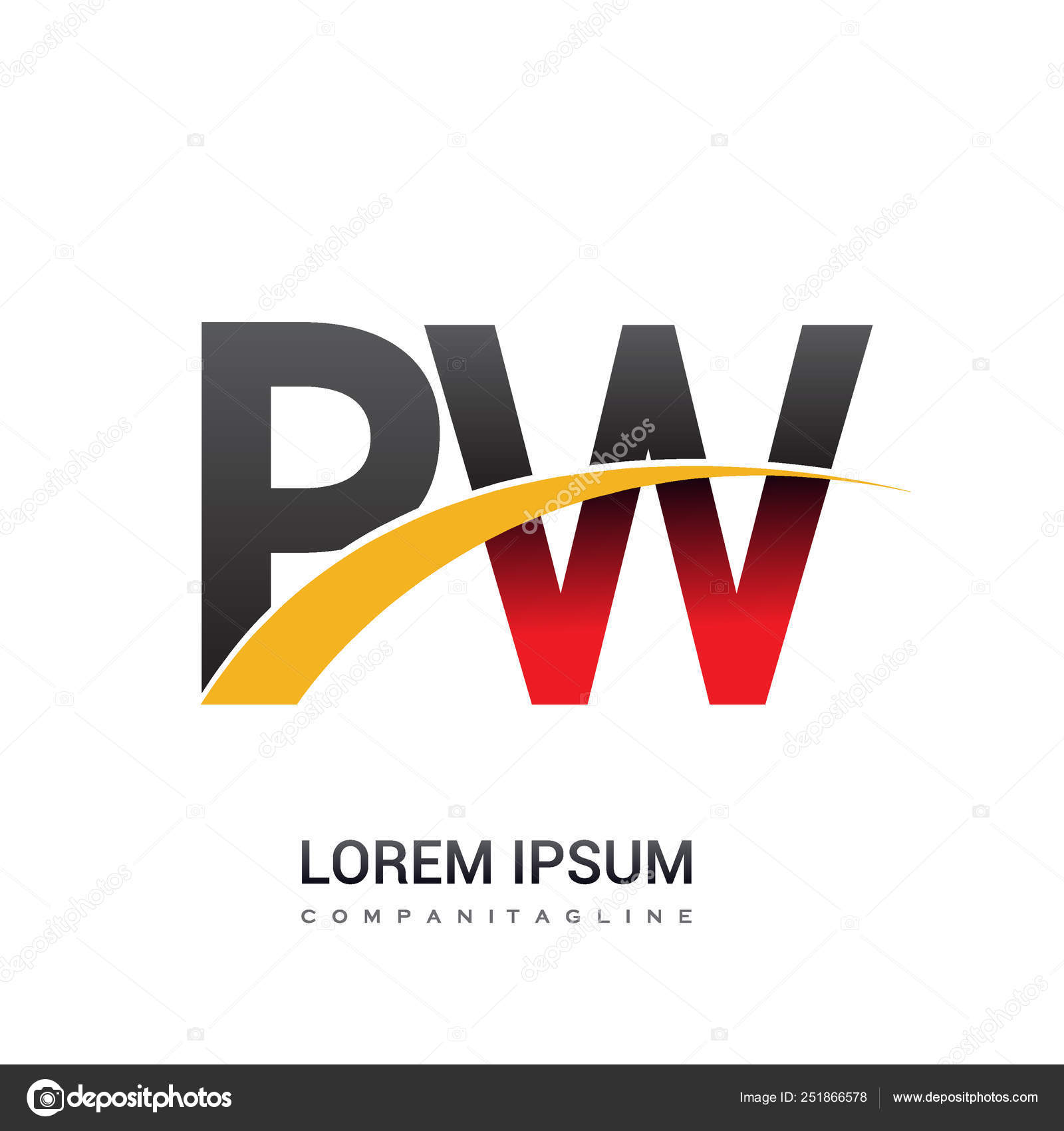 Letters Initial Logo Identity Illustration Stock Vector Image by ...