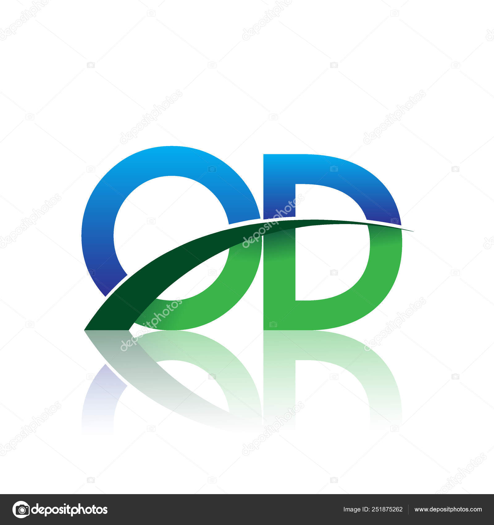 Vector Ilustración Letras Azules Verdes Vector de stock #251875262 de ...