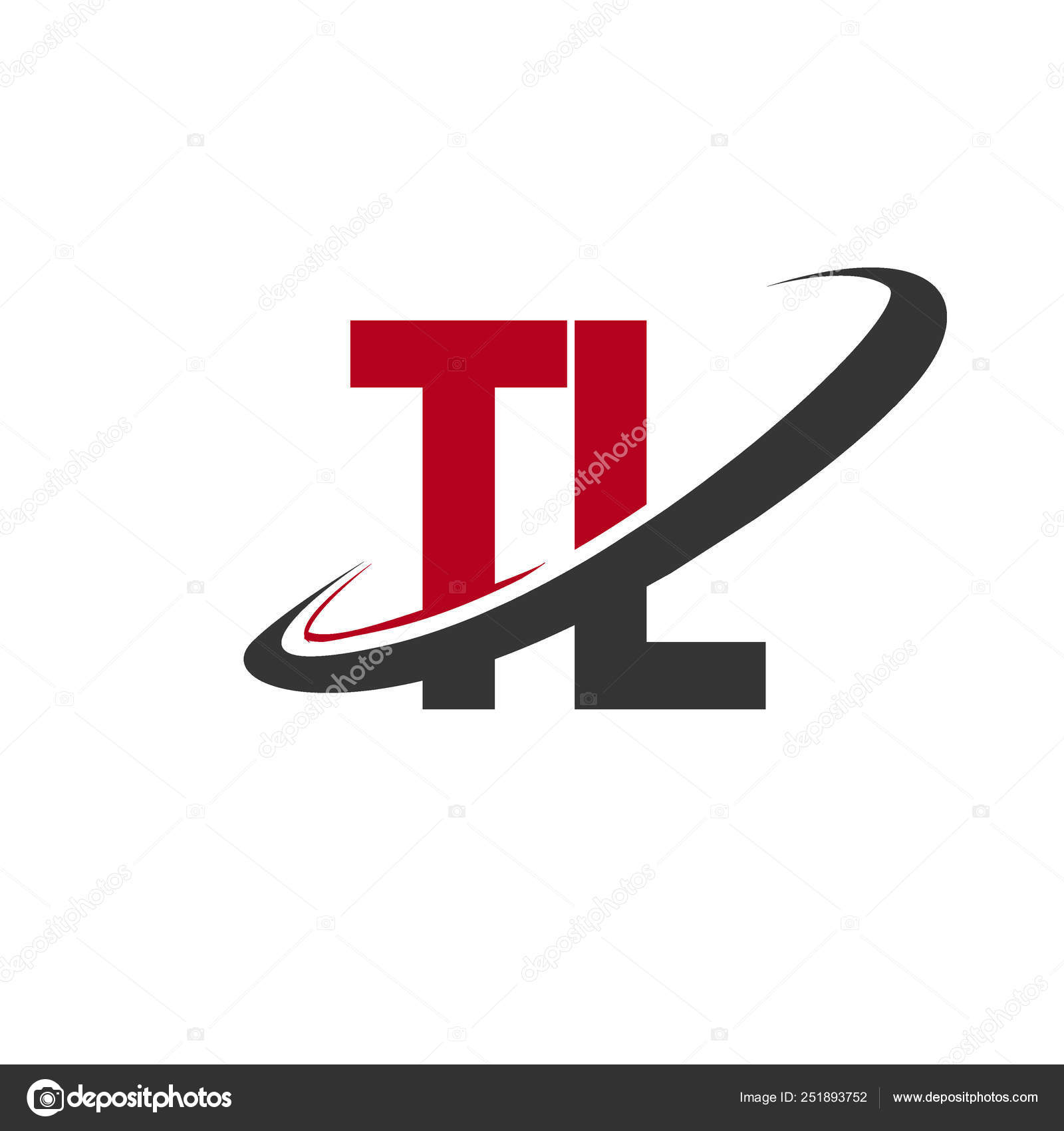 Simple Vector Illustration Red Black Alphabet Letters Stock Vector ...