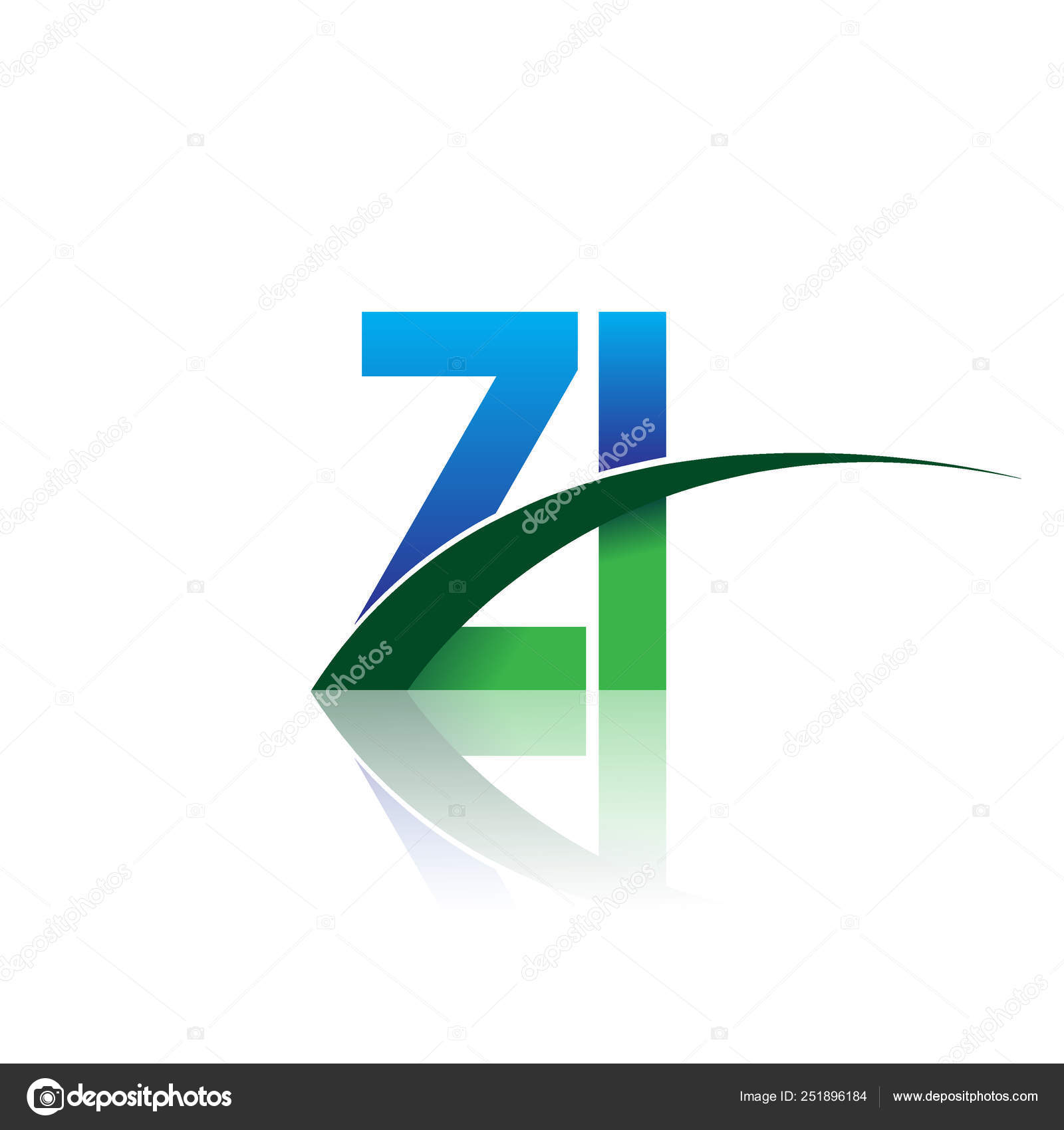 Vector Ilustración Azul Verde Letras Vector de stock #251896184 de ...