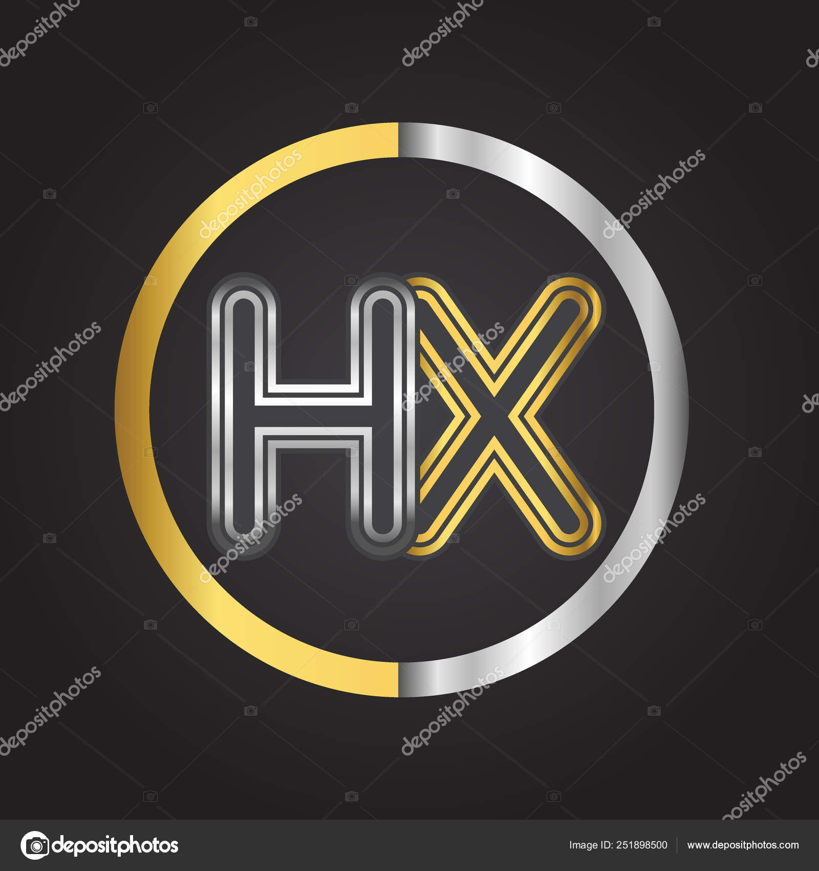 Vector Ilustración Letras Doradas Vector de stock #251898500 de ©wikaGrahic