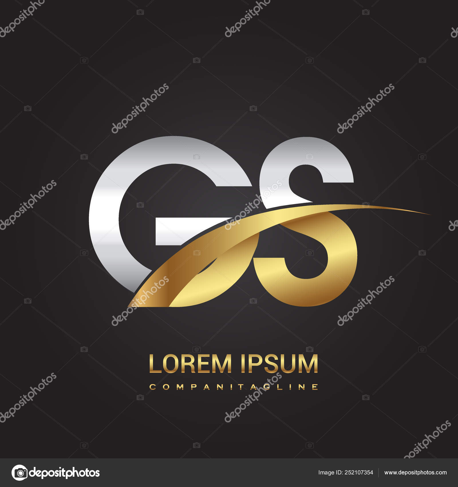 Silver Gold Vector Illustration Letters Stock Vector by ©wikaGrahic ...