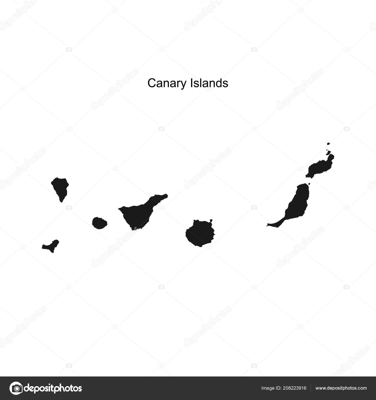 Outline Map Canary Islands Vector Illustration Stock Vector by ©Yusiki ...