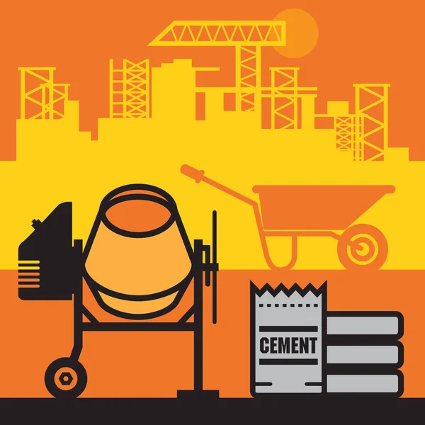 Digger Construction Power Machinery Small Excavator Abstract Sign ...