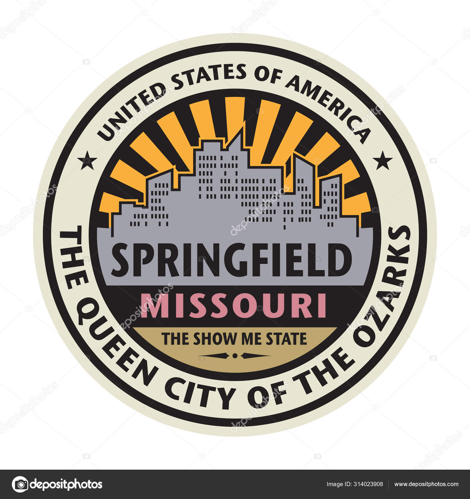 Springfield, Missouri stamp Stock Vector Image by ©_fla #314023908