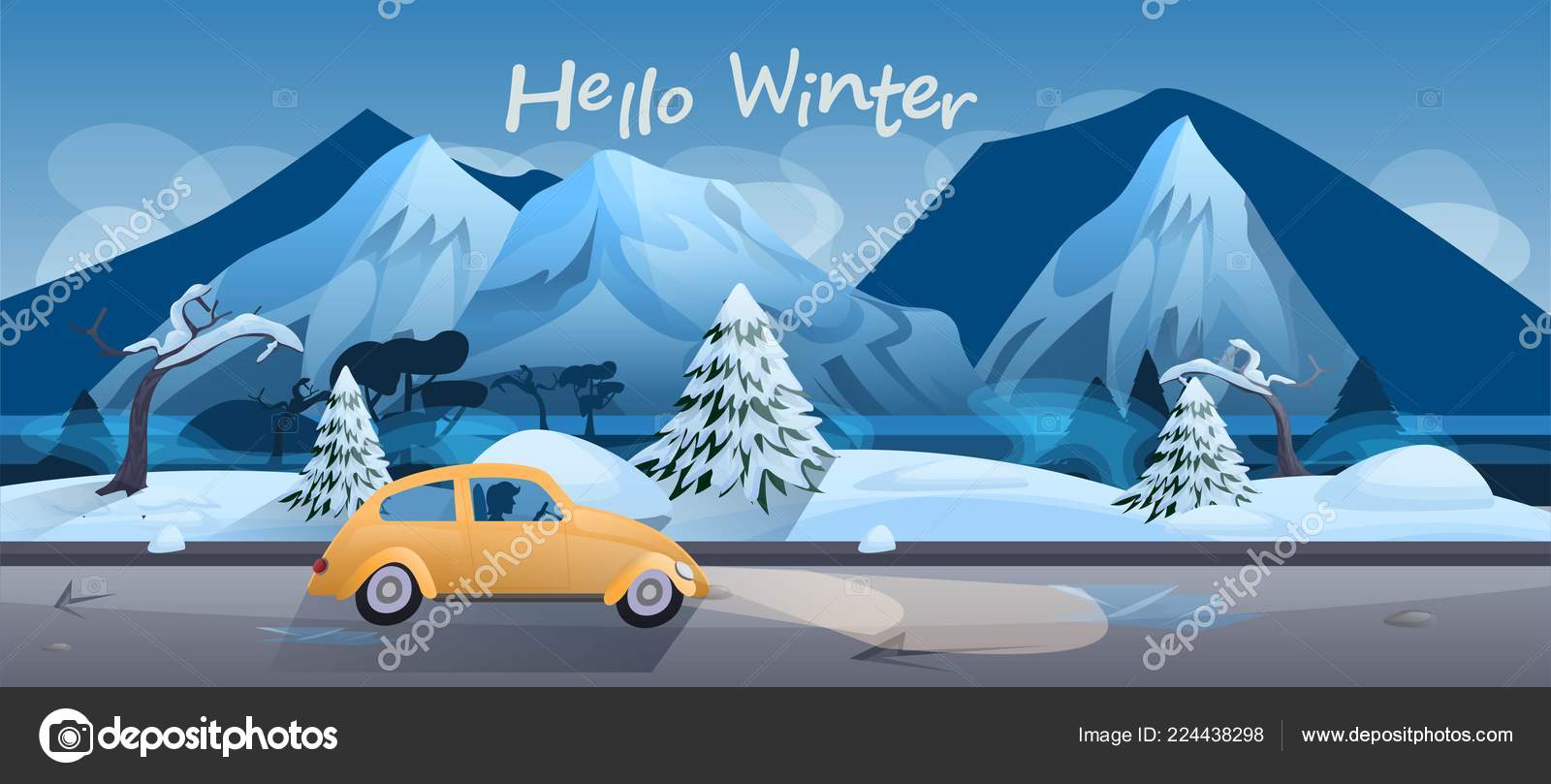 Infographics Drivers Season Winter Useful Tips Template Poster Banner ...