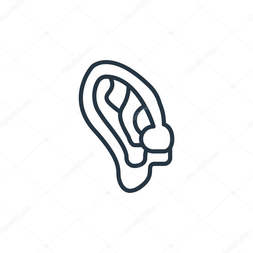 orejas vector icono. oído derrame cerebral editable. orejas símbolo lineal para su uso en ...