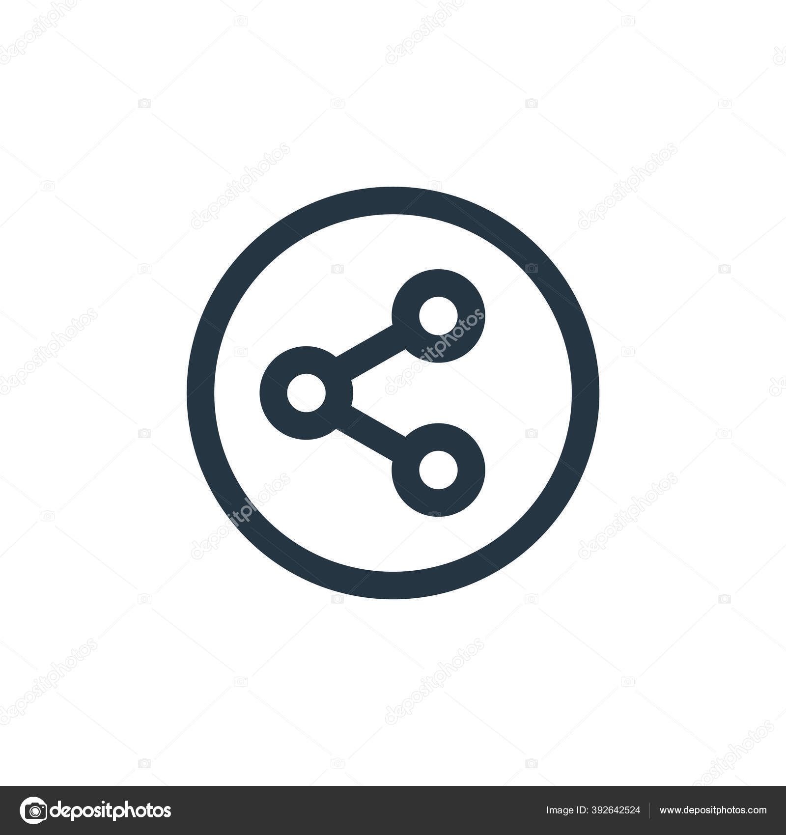 Share Vector Icon Share Editable Stroke Share Linear Symbol Use Stock ...