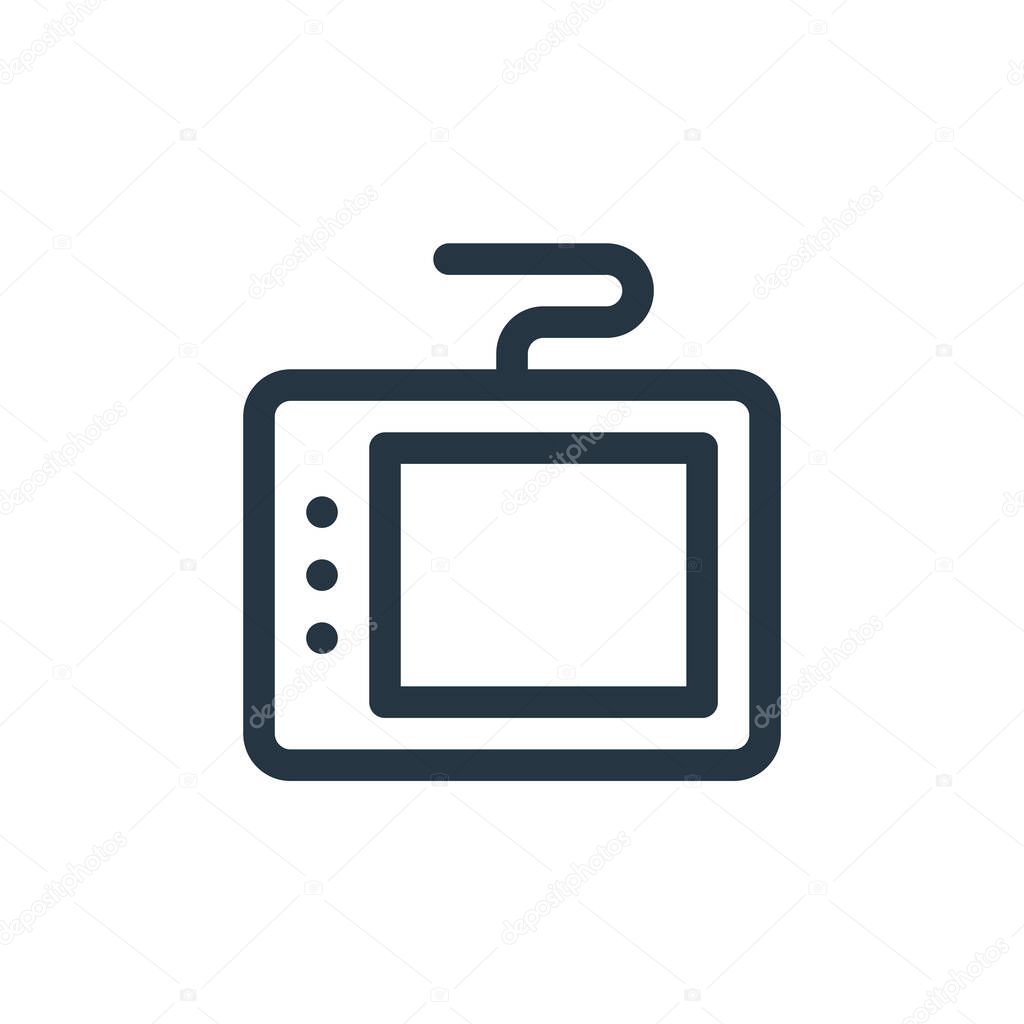 icono gráfico del vector tableta. tableta gráfica editable golpe ...