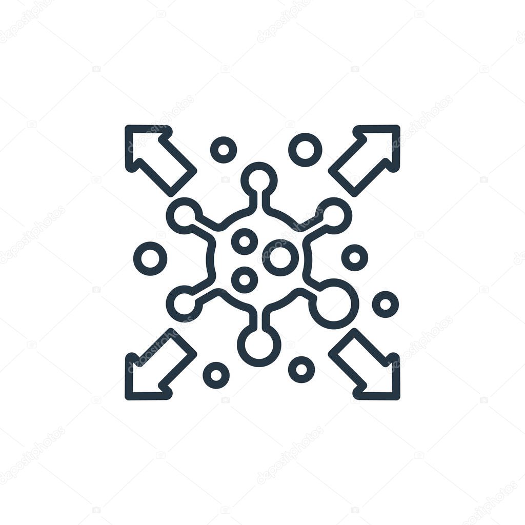 Icono Del Vector Pandémico Ictus Editable Pandémica Símbolo Lineal