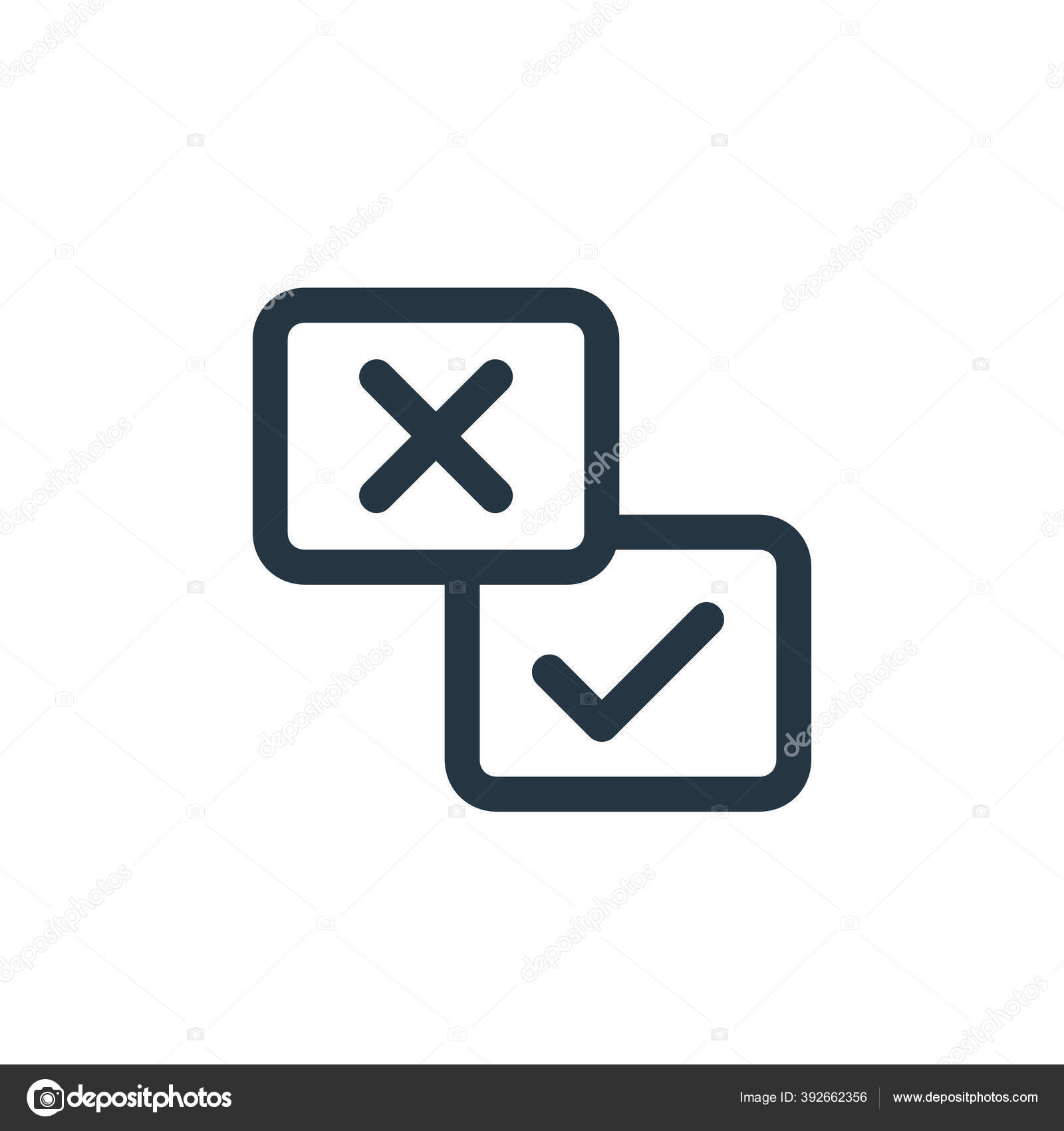 Checkmark Vector Icon Checkmark Editable Stroke Checkmark Linear Symbol