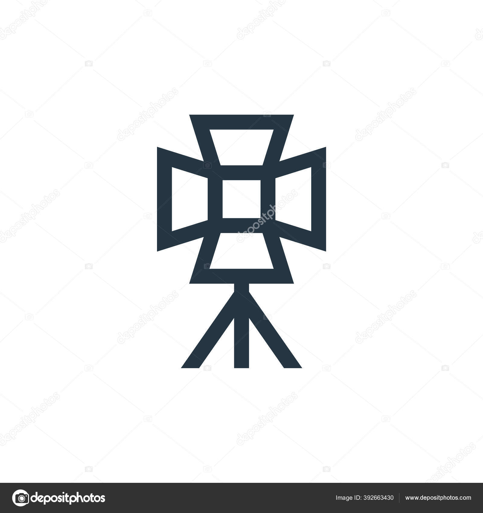 Spotlight Vector Icon Spotlight Editable Stroke Spotlight Linear Symbol ...