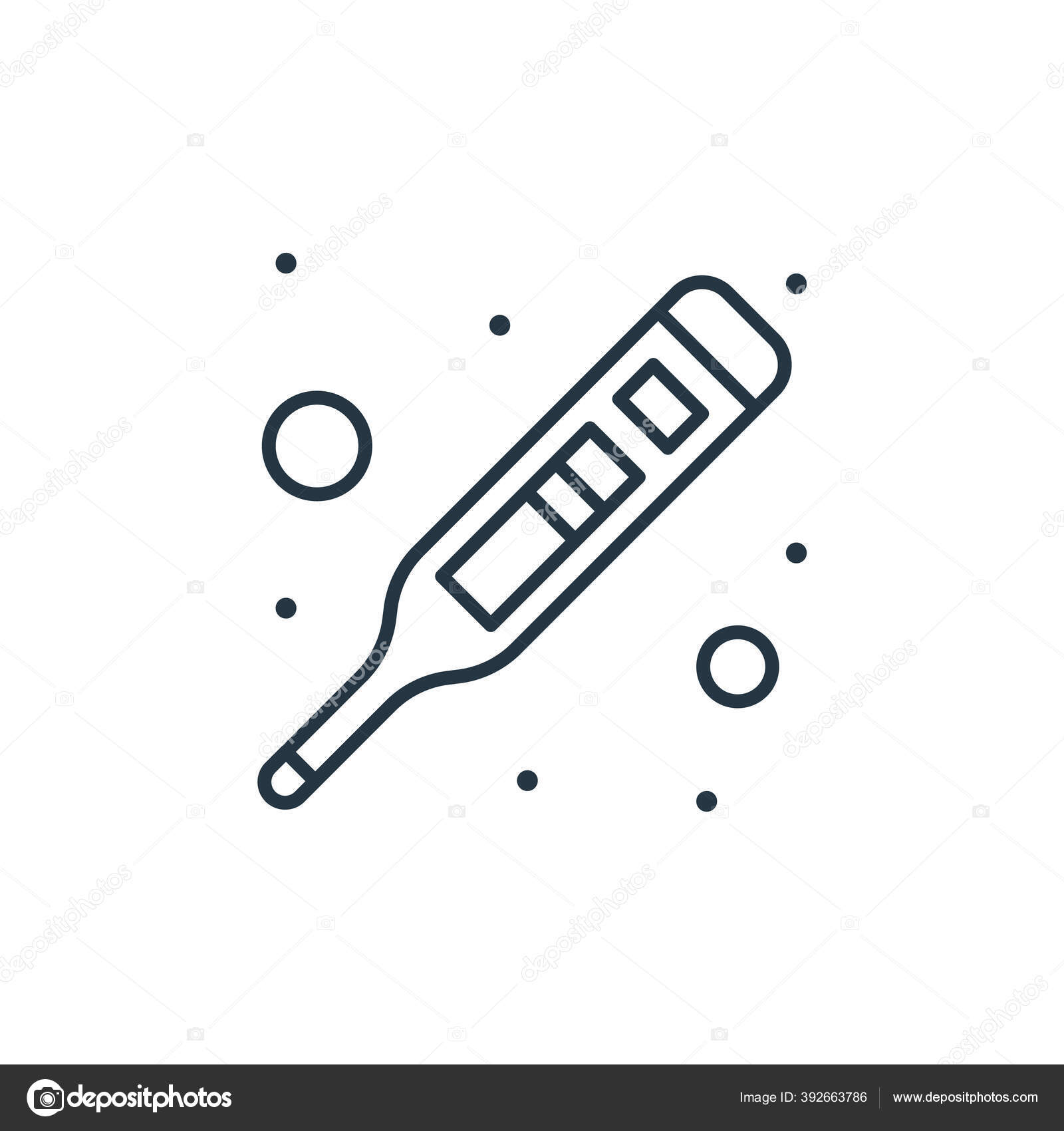 Temperature Reader Vector Icon Temperature Reader Editable Stroke ...