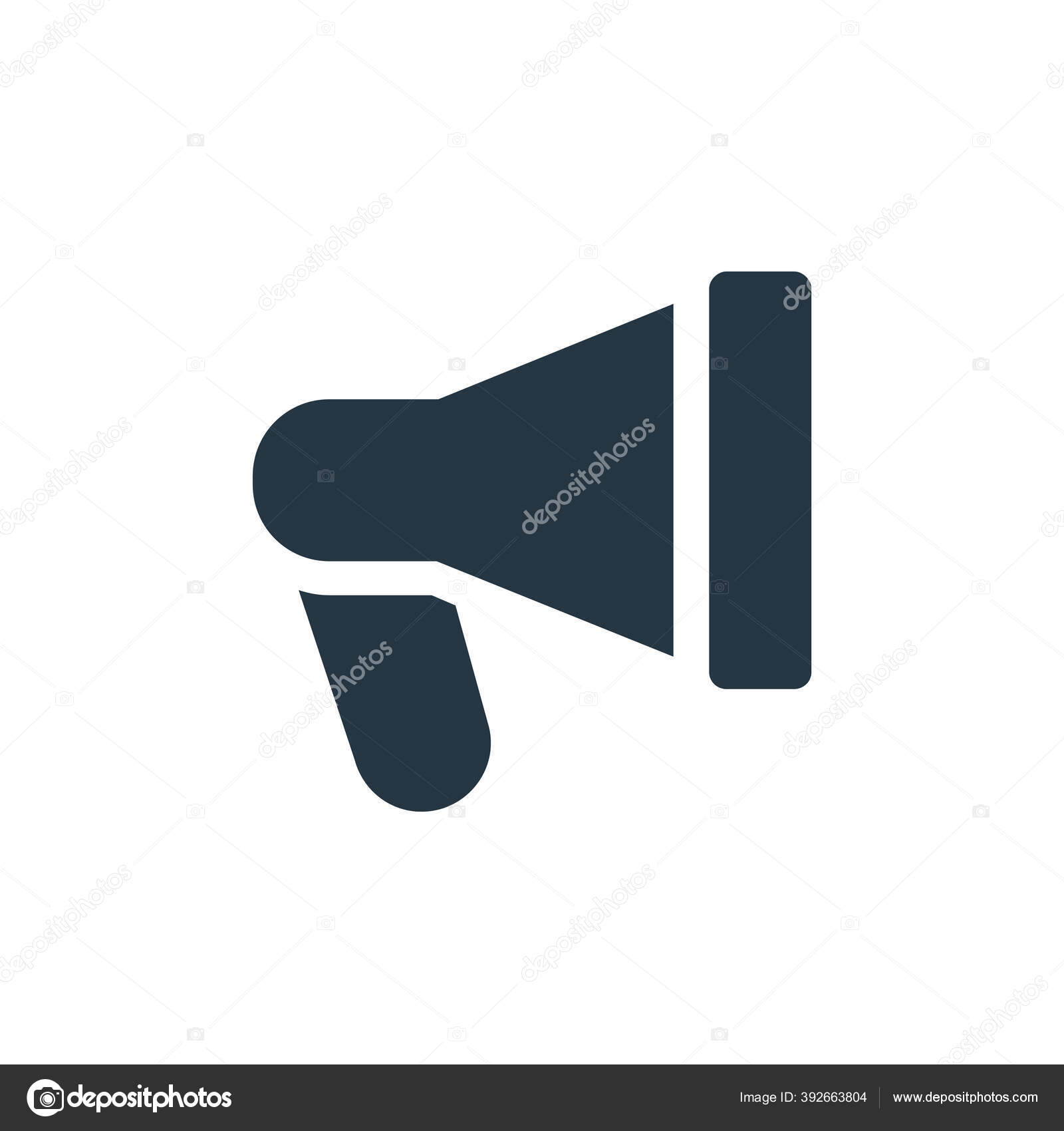 Megaphone Vector Icon Megaphone Editable Stroke Megaphone Linear Symbol Use — Stock Vector ...