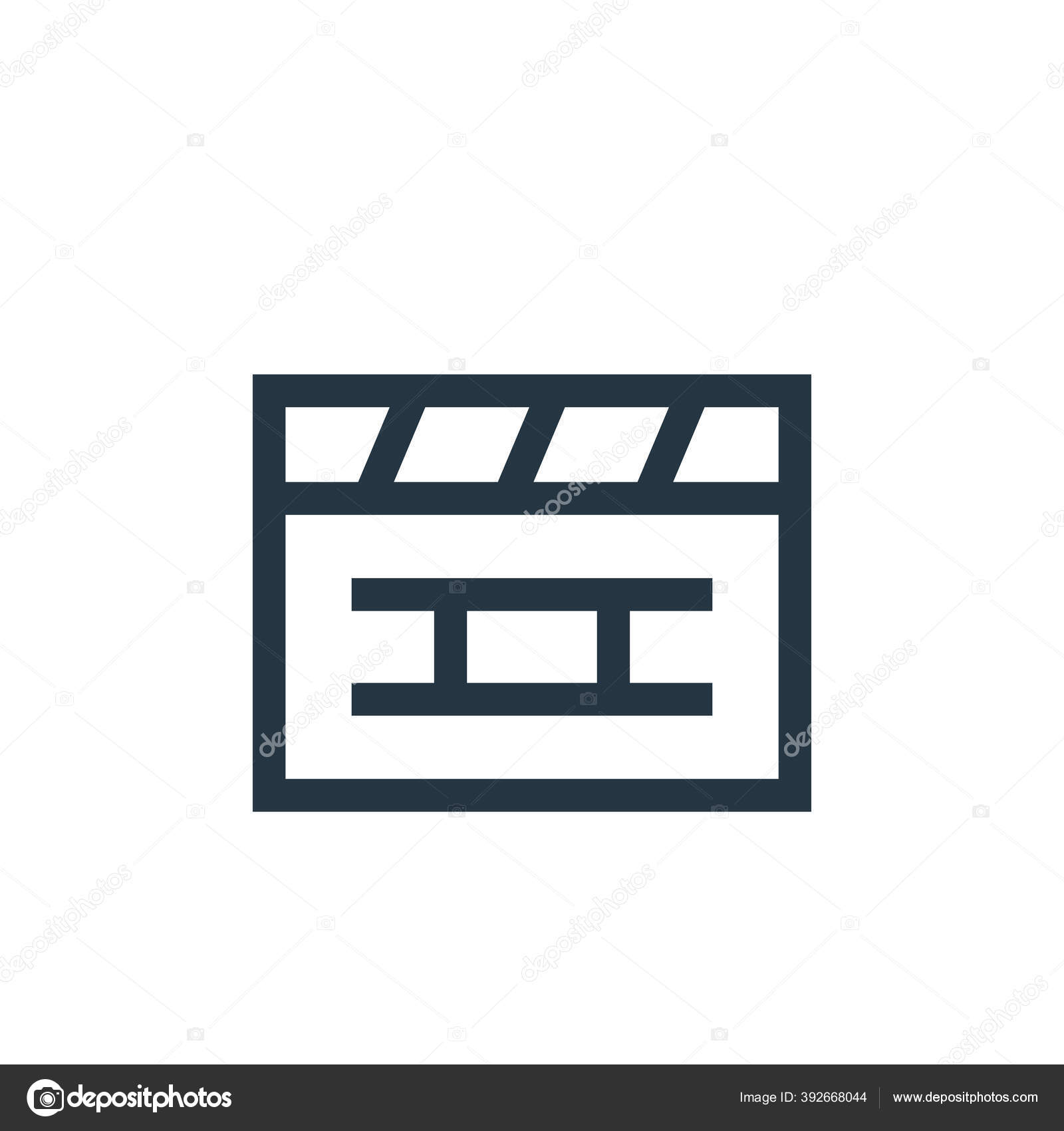 Clapperboard Vector Icon Clapperboard Editable Stroke Clapperboard ...