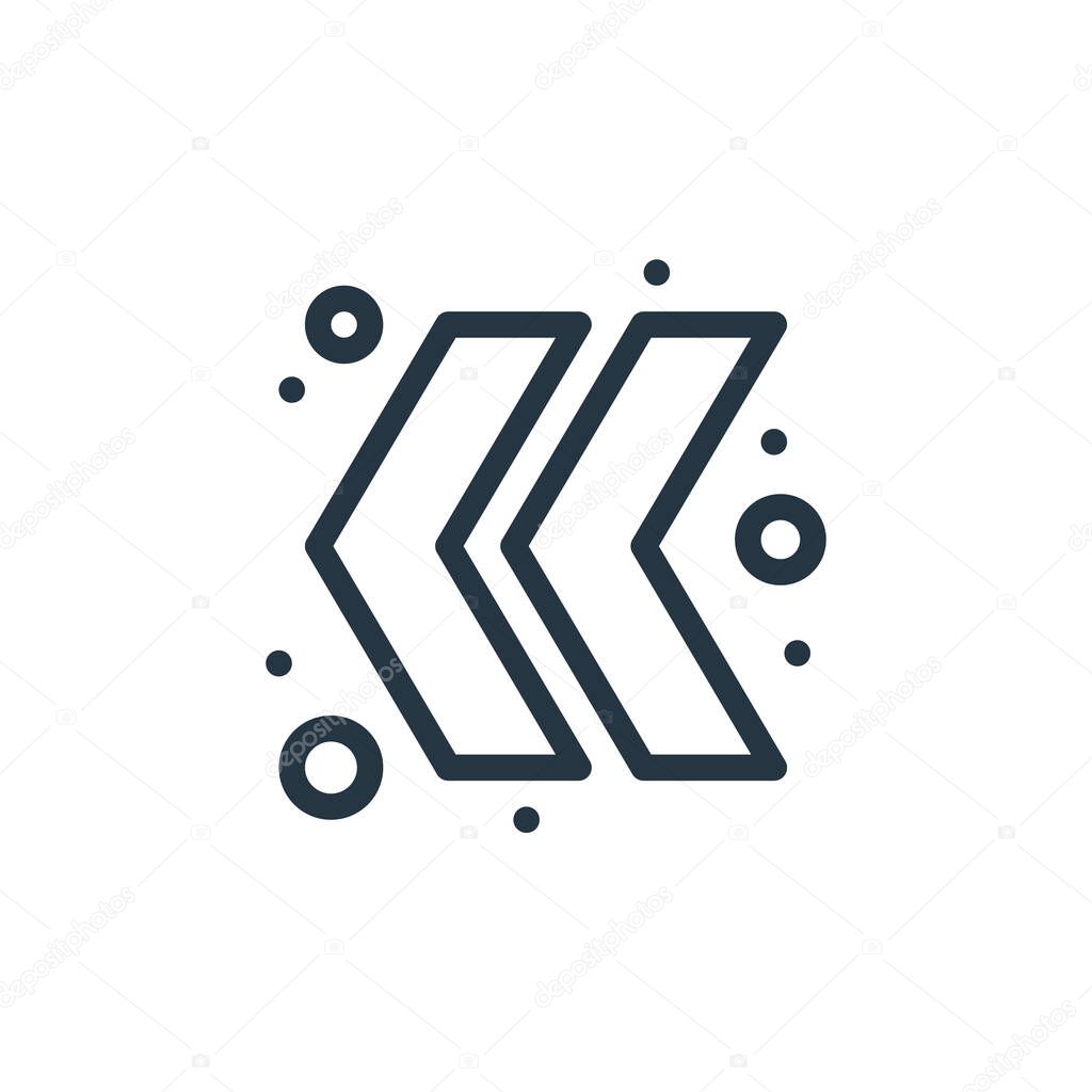 doble chevron vector icono. golpe editable doble chevron. símbolo ...