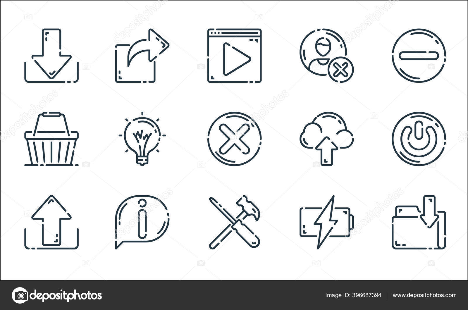 User Interface Line Icons Linear Set Quality Vector Line Set Stock Vector Image by ©AwesomeGroup ...