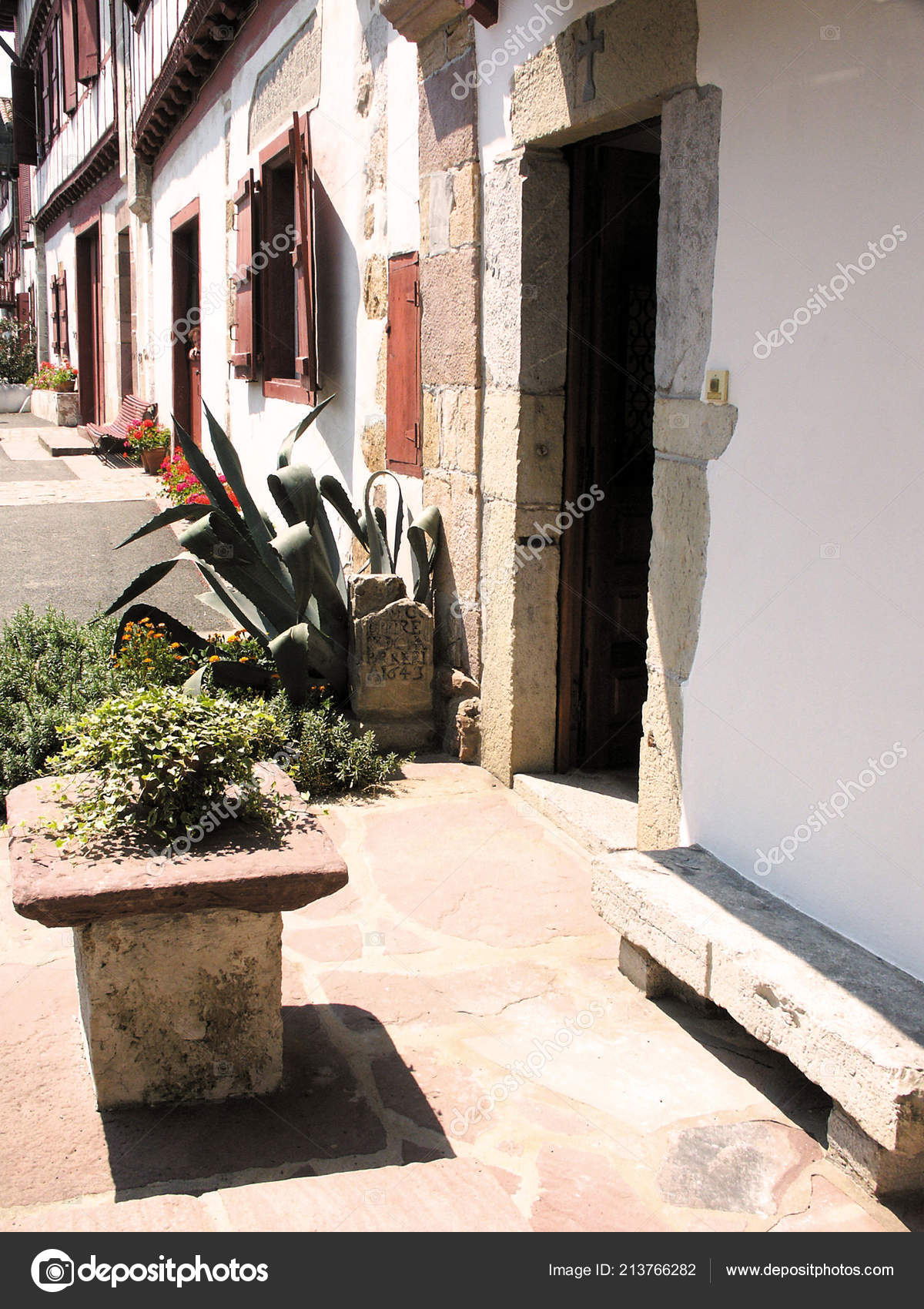Ancient Architecture Pays Basque France – Stock Editorial Photo ...