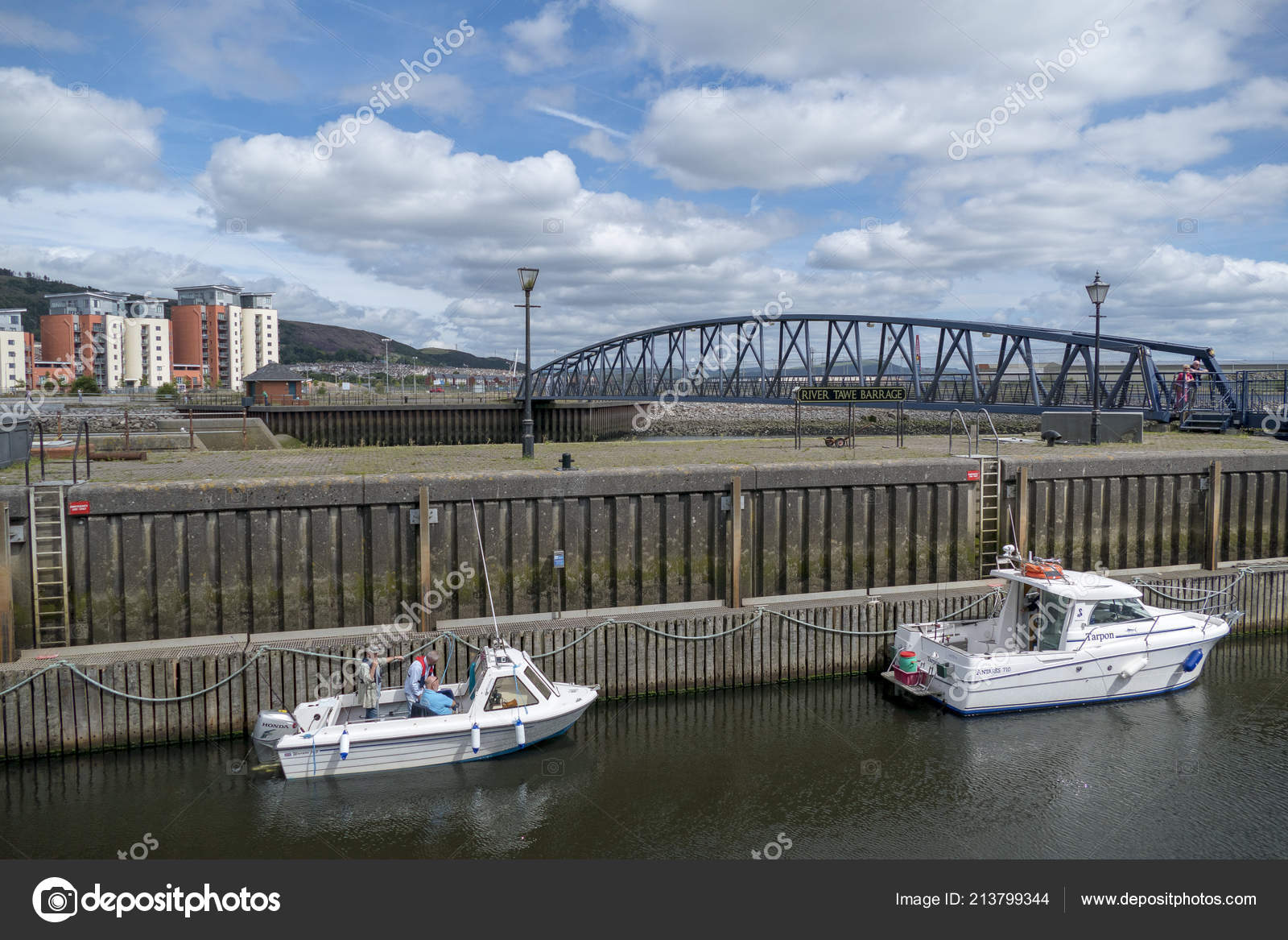 Swansea Marina Dock Docks Harbour Port Boat Boats Boating Wales – Stock ...