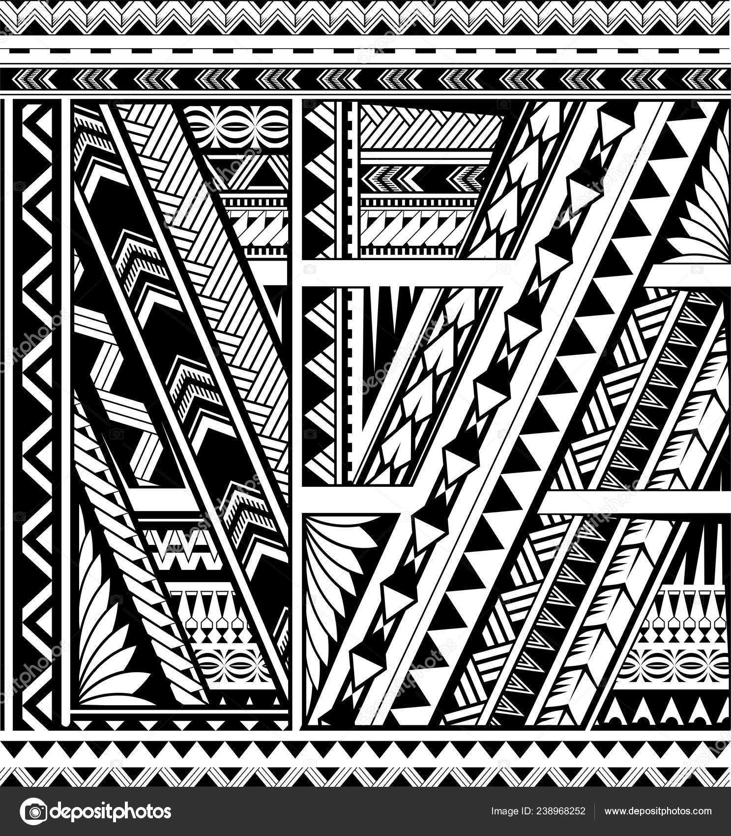 Polynesian ethnic style sleeve tattoo Stock Vector by ©akv_lv 238968252